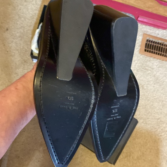 rag & bone | Shoes | Ragbone Santiago Muleblack Croco Pointed Toe Shoe ...